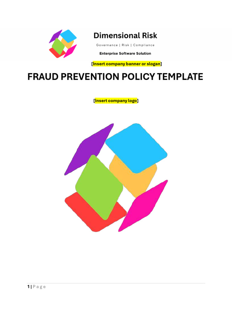 Fraud Prevention Policy Template | PDF | Risk Management | Business