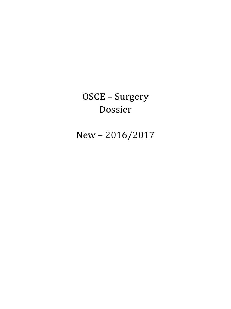 OSCE Surgery New | PDF | Neck | Metastasis