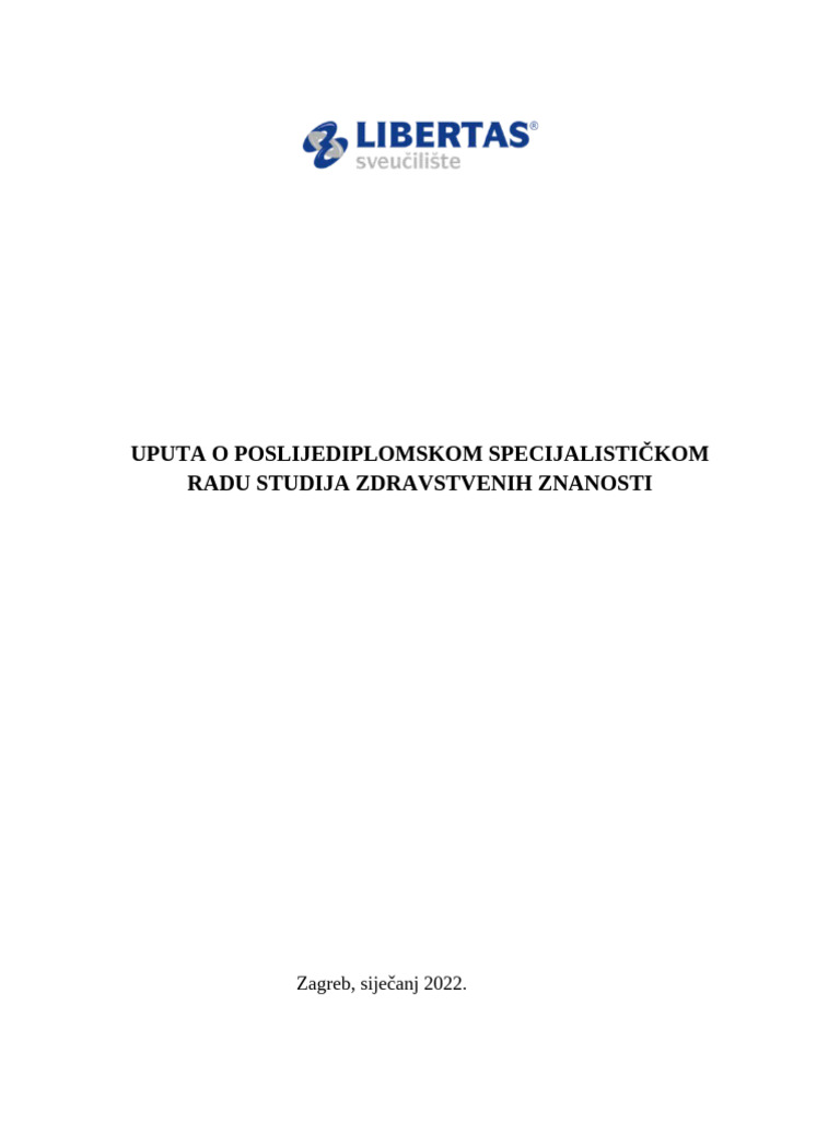 Diplomski Rad Uputa | PDF