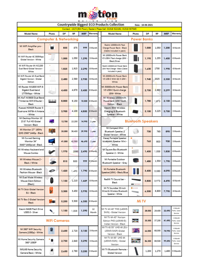 Motion View ECO Products 16-06-2021 Updated Final | PDF | Headphones ...