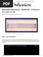 The Dokkodo - Miyamoto Musashi's 21 Rules For Life | PDF | Bushido ...