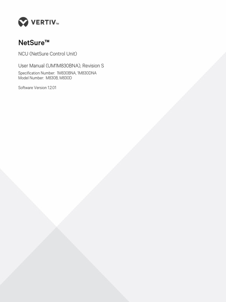 Emerson / Netsure NCU Controller | PDF | Menu (Computing) | Rectifier