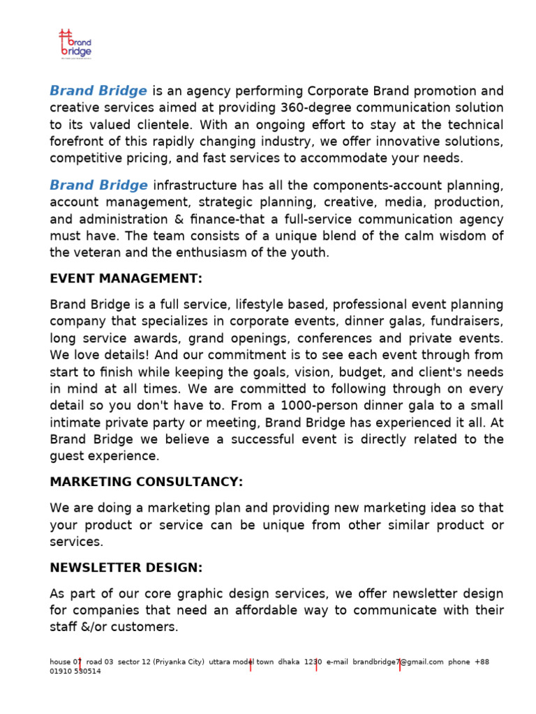 Profile Brand Bridge | PDF | Brand | Marketing