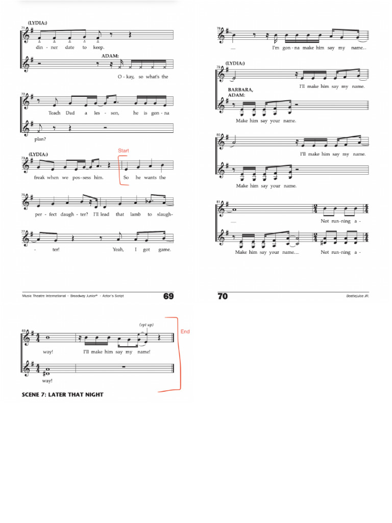 Lydia Singing Callback Side #1 | PDF