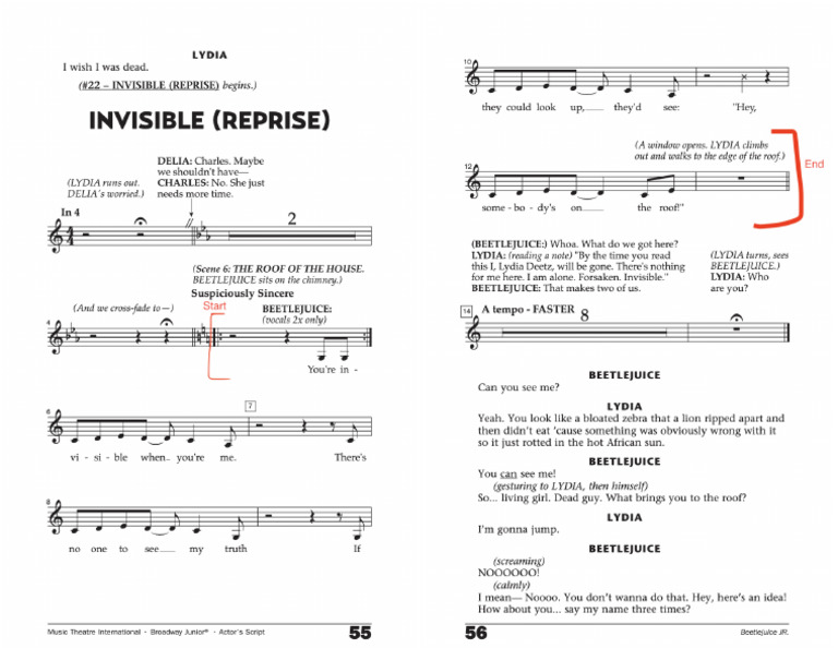 Beetlejuice Singing Callback Side #2 | PDF