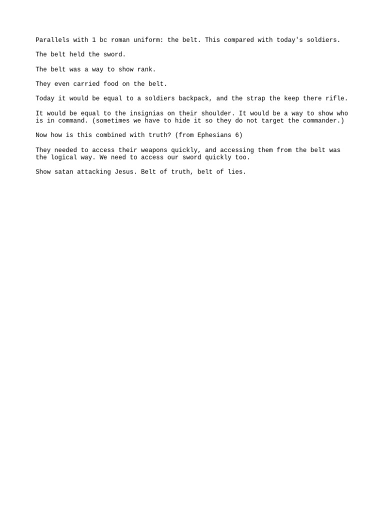 The Belt Of Truth PDF