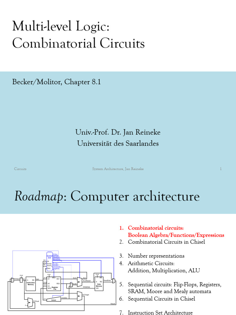 Combinatorial Circuits | PDF | Cmos | Logic Gate