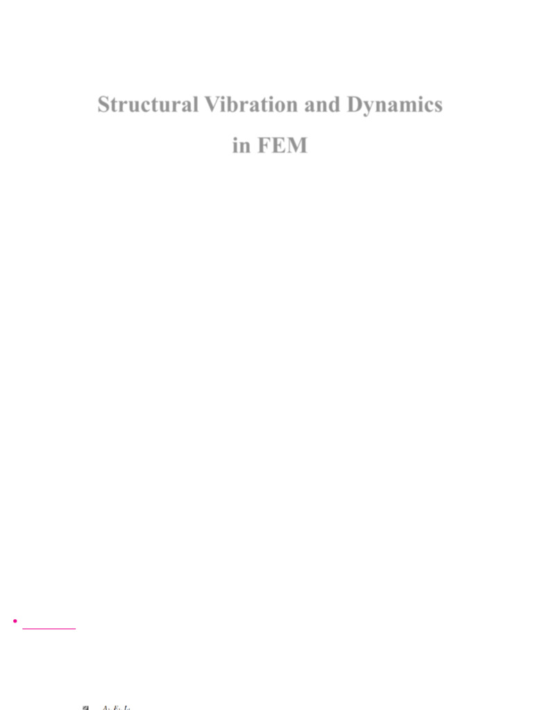 Dynamic in FEM | PDF | Teaching Methods & Materials | Home & Garden