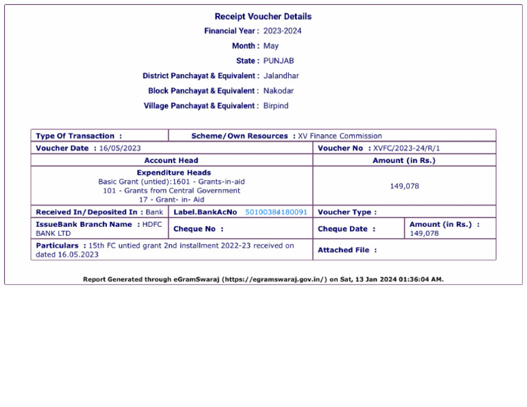 Receipt Voucher 3 | PDF