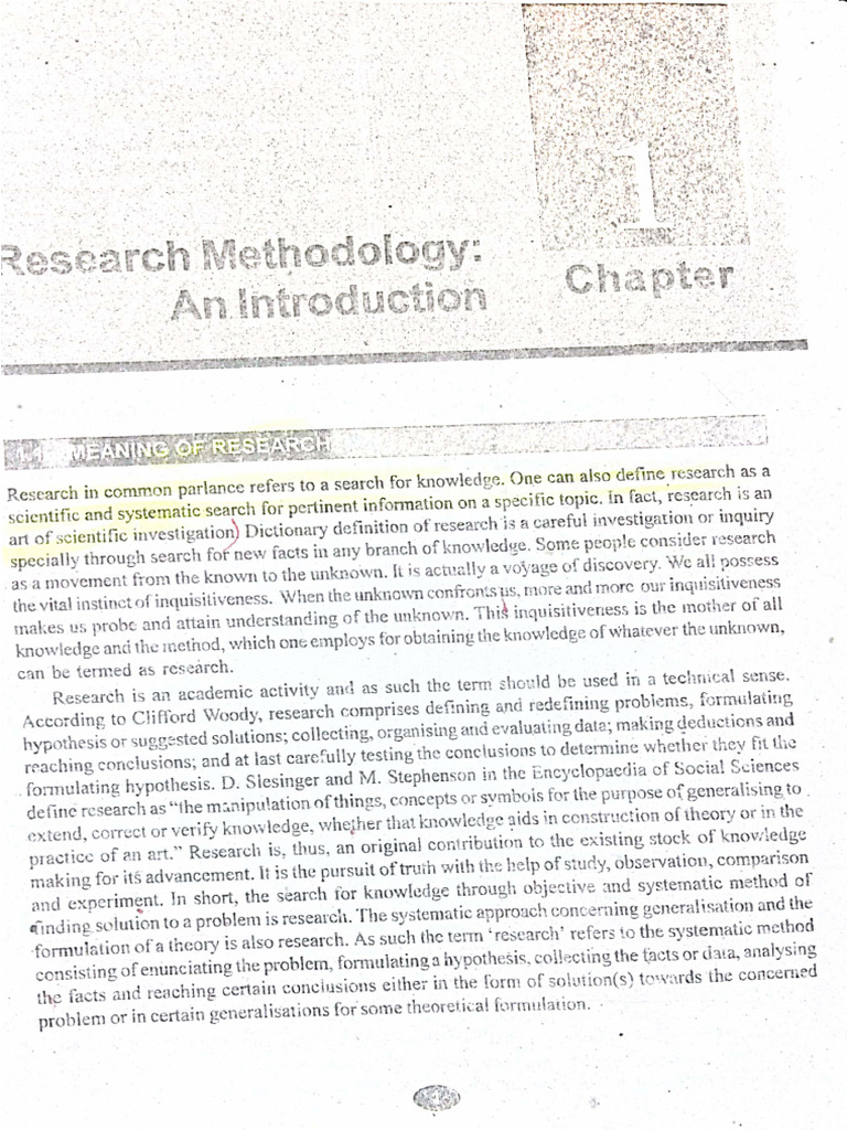 Research. Chapter 01 | PDF