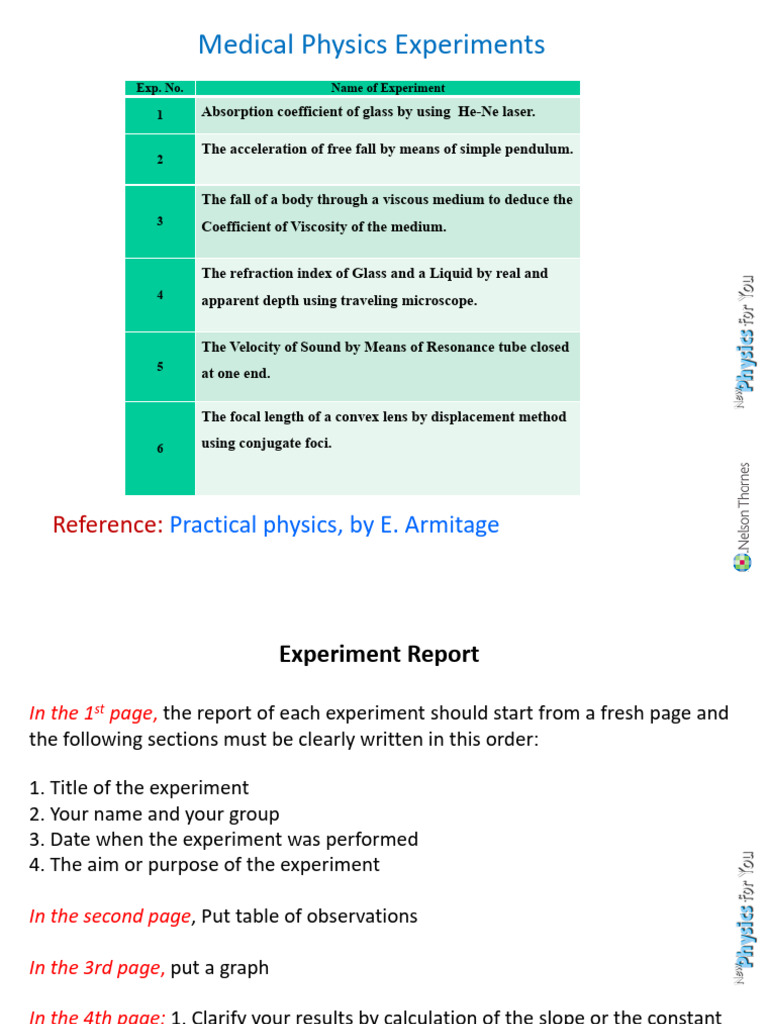 Physics Experiments Guide | PDF | Positron Emission Tomography | Significant Figures