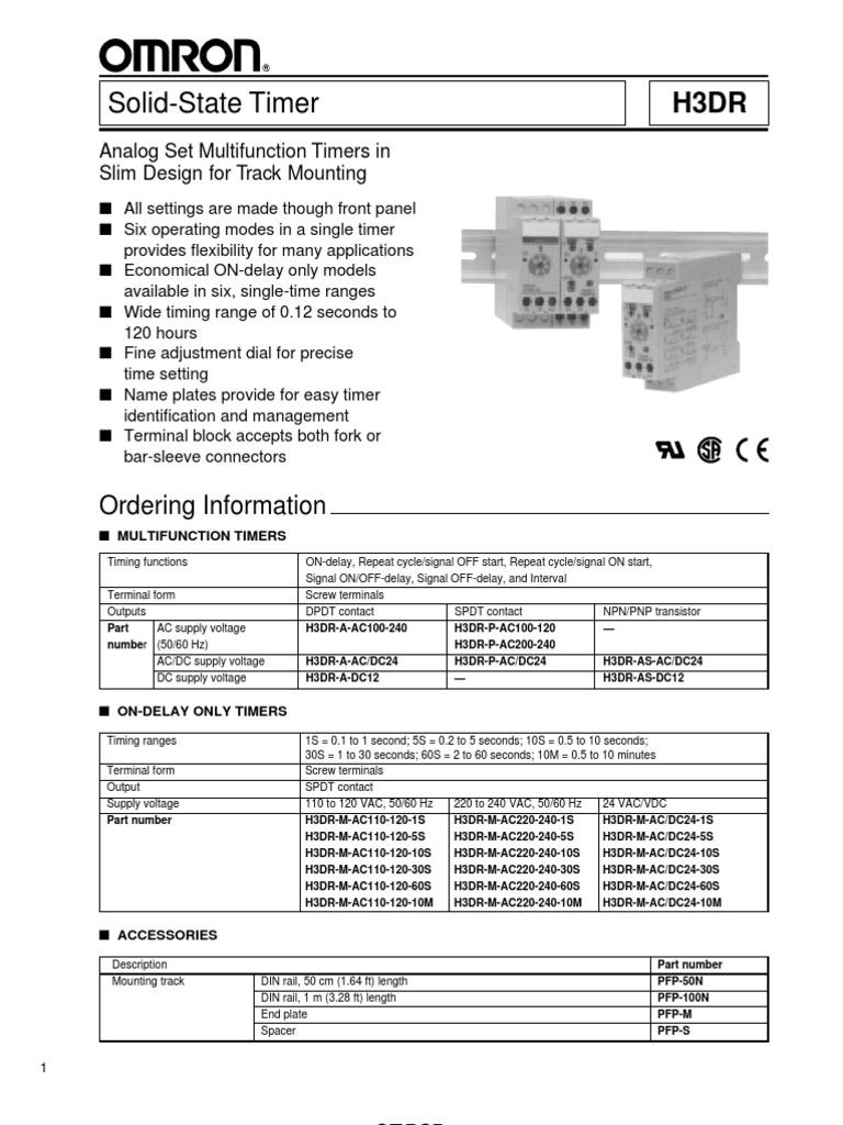 Multifunction Timer Specifications | PDF | Power Supply | Relay