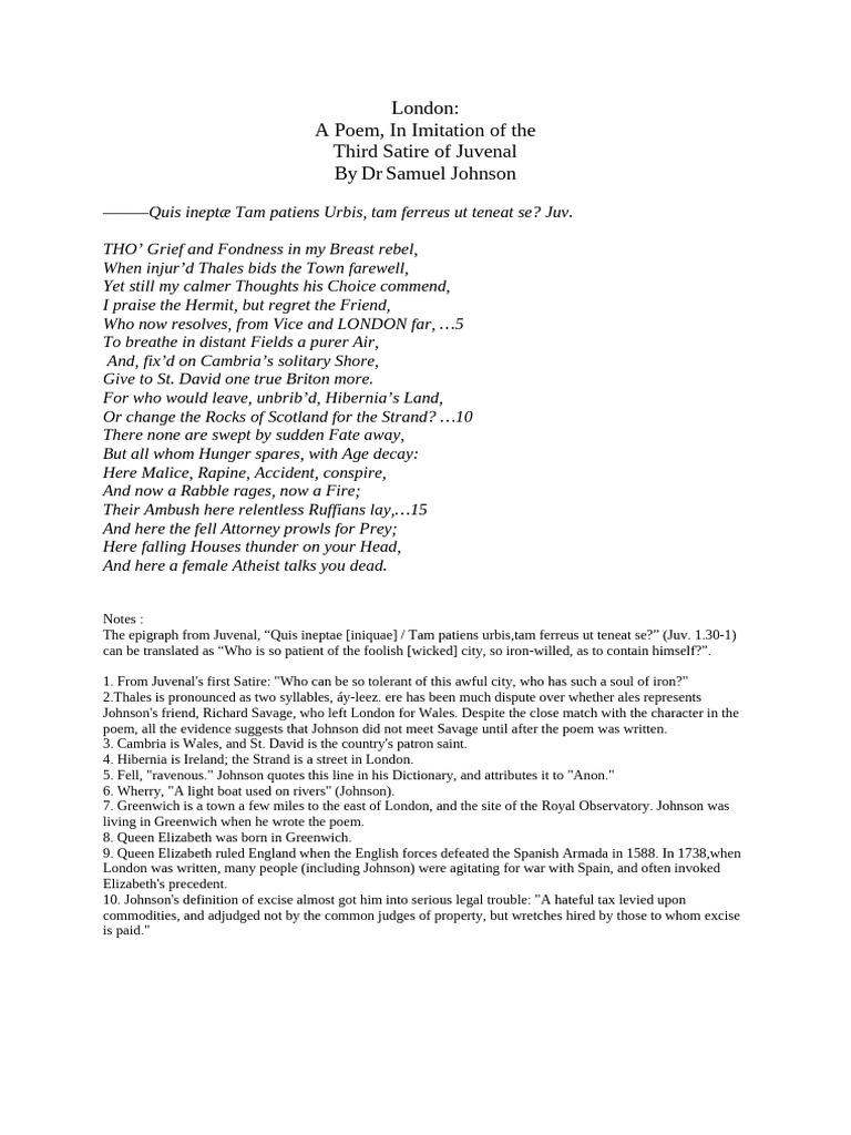 London the poem | PDF