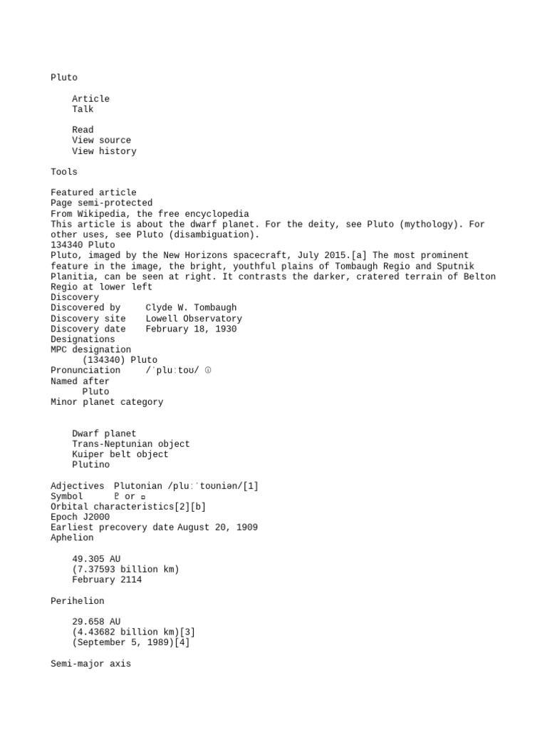 1 | PDF | Pluto | Apsis