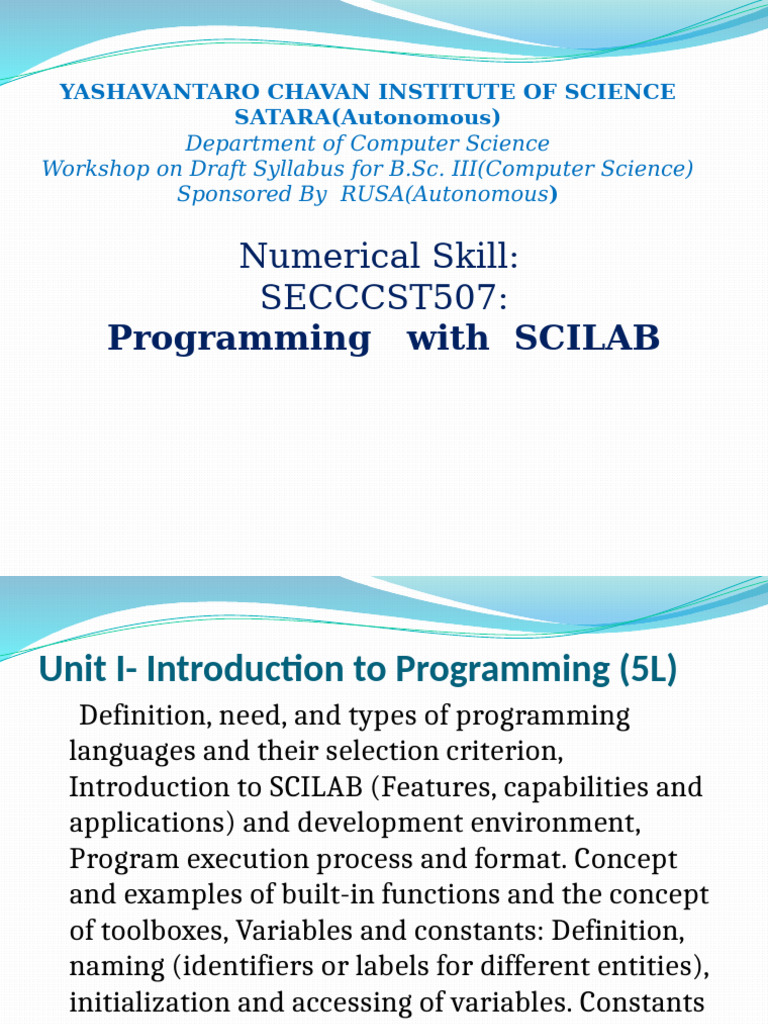 Scilab Syllab | PDF