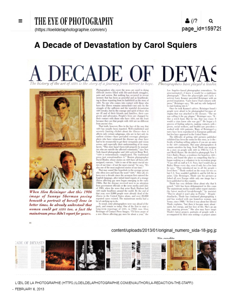 A Decade of AIDS Photography Insights | PDF | Hiv/Aids