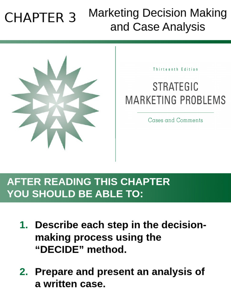 Kerin13eCH03-Marketing Decision Making and Case Analysis | PDF ...