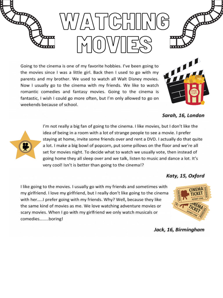 Reading Watching Movies | PDF