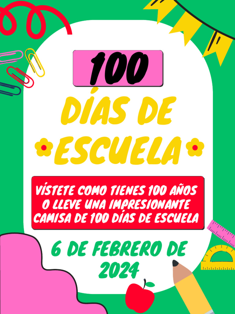 100 Dias de Escuela | PDF