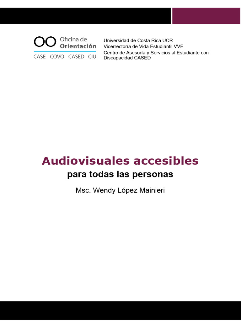 Audiovisualesaccesibles | PDF | Accesibilidad | Invalidez