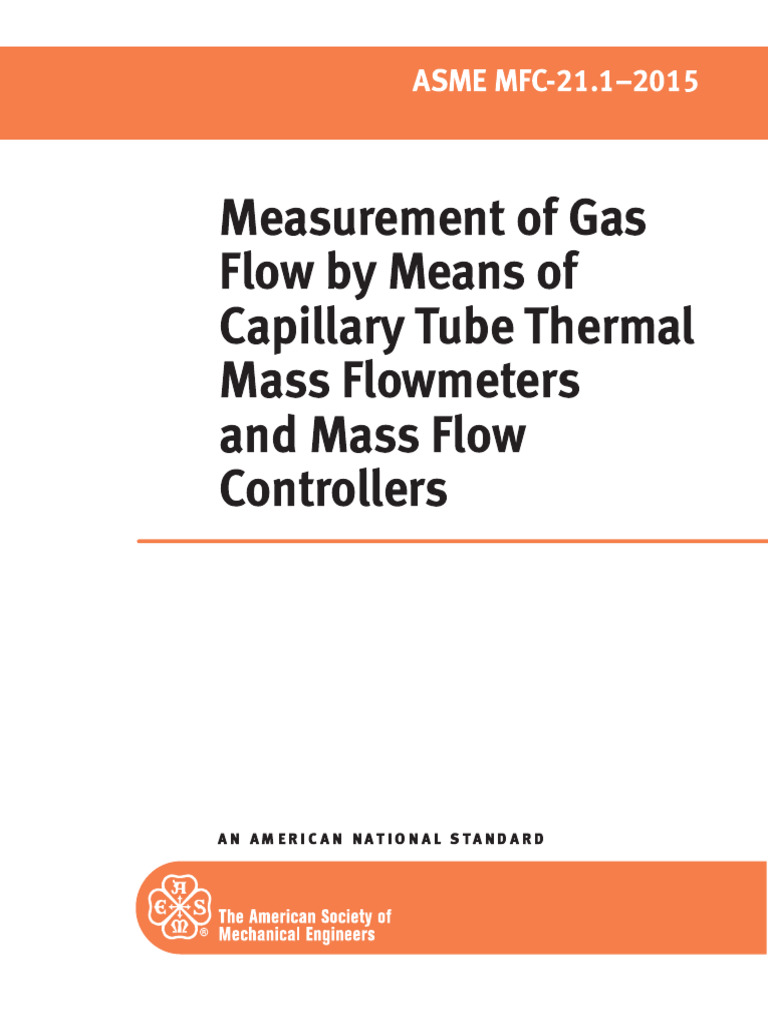 Asme MFC-21.1-2015 | PDF | Flow Measurement | Fluid Dynamics