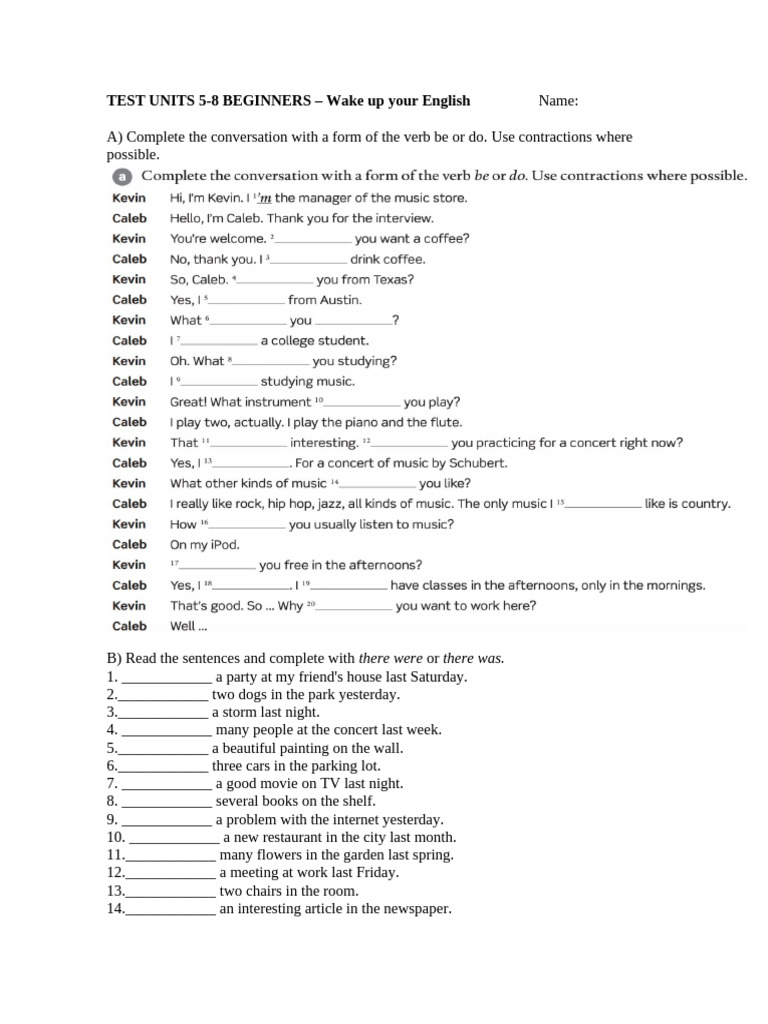 Test de Beginners - INGLÉS | PDF | Language Arts & Discipline | Home ...