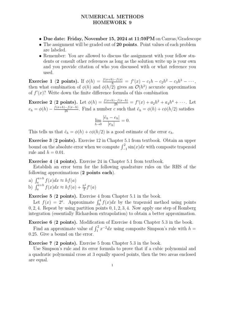 Numerical Methods | PDF | Asymptotic Analysis | Calculus Numerical Methods | PDF | Asymptotic Analysis | Calculus