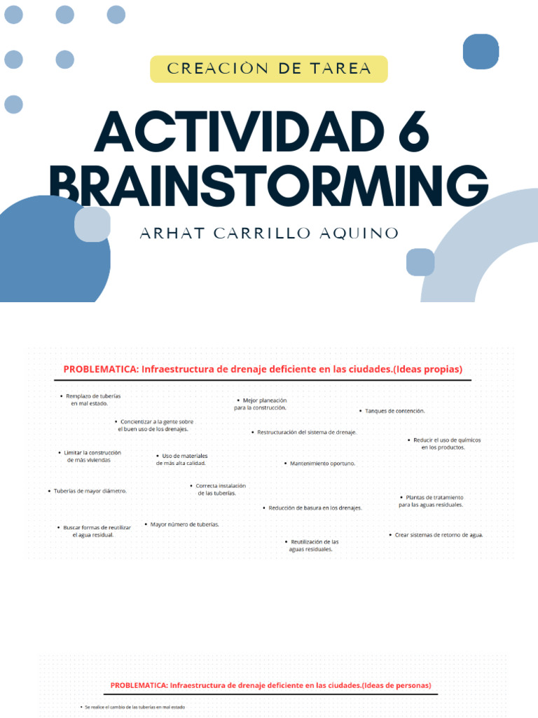 Actividad 6 Brainstorming | PDF