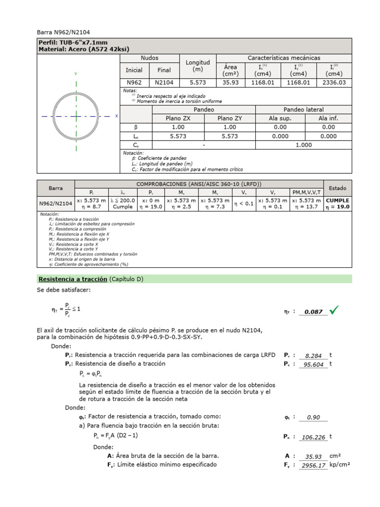 Anexo-06-Diseño Diagonales Concentricas Entre Columnas | PDF | Pandeo ...