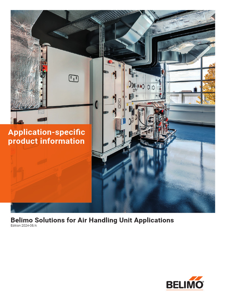Belimo Solutions For Air Handling Units Technical Brochure en GB | PDF | Valve | Pressure ...