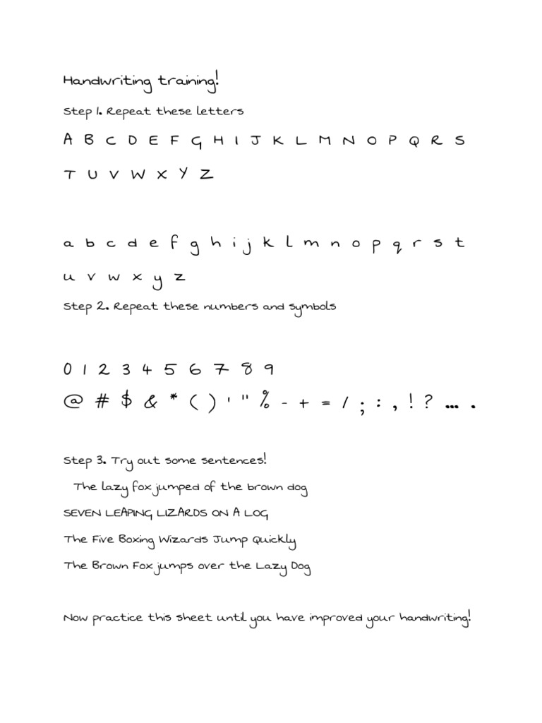 Handwriting Training | PDF | Language Arts & Discipline