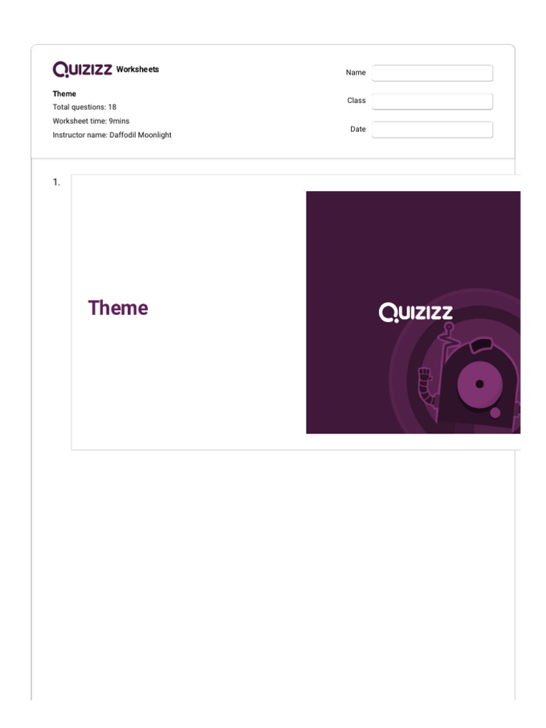 Theme PPT _ Quizizz | PDF