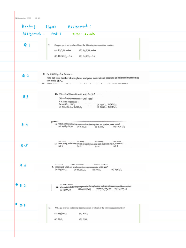 Heating Effect Assignment | PDF