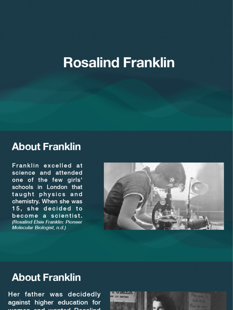 Rosalind Franklin | PDF | Inquiry | Life Sciences