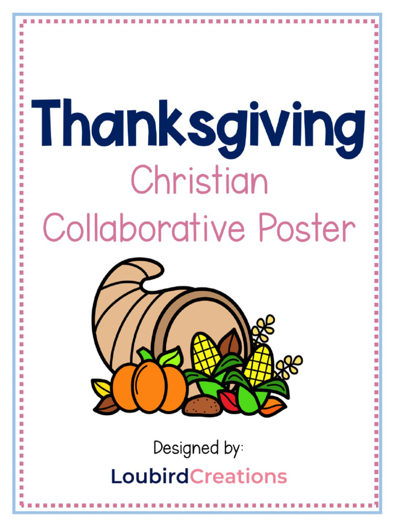 ThanksgivingChristianCollaborativePosterCatholicColorbyCodeProject 1 | PDF