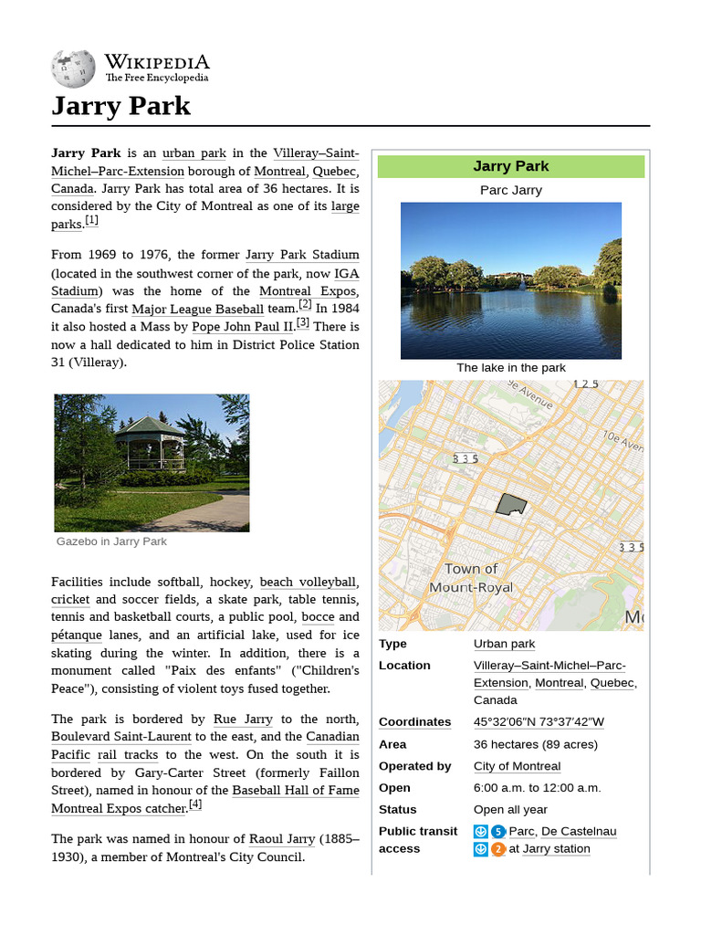 Jarry Park | PDF
