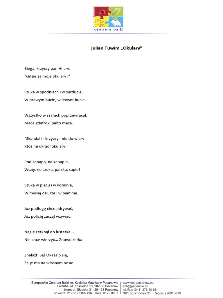 Julian Tuwim Okulary | PDF