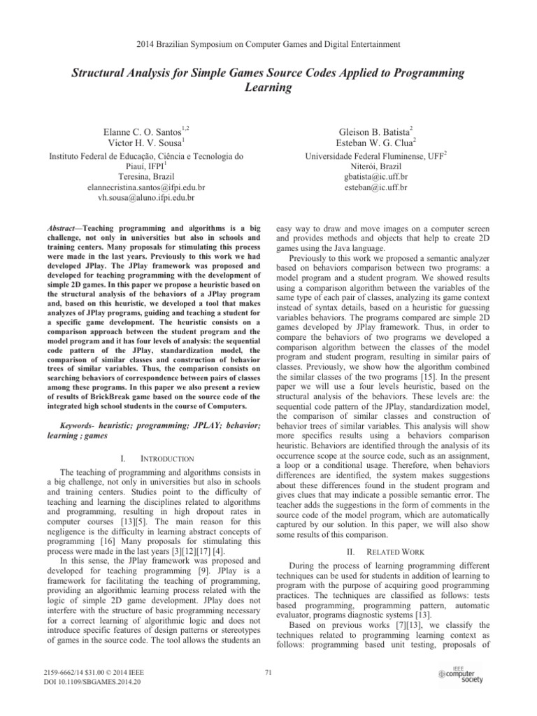 Santos 2014 | PDF | Class (Computer Programming) | Computer Program