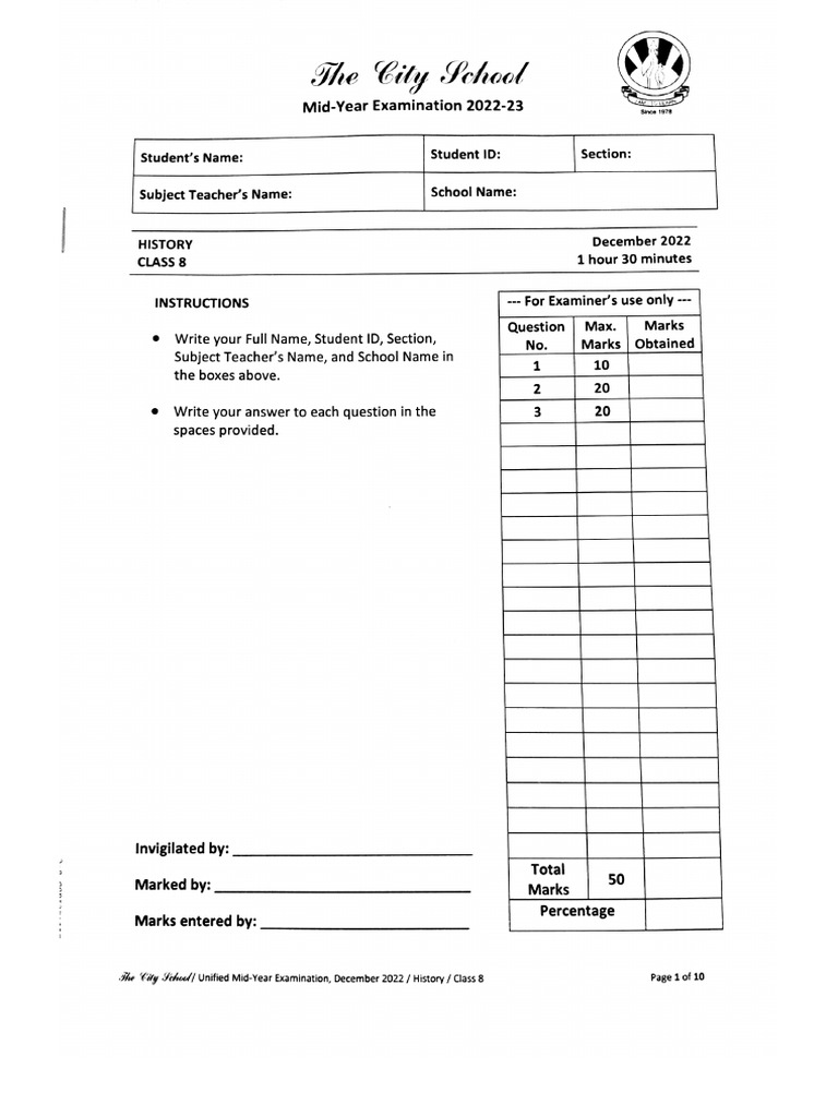 History Class 8 1 | PDF