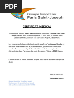 Certificat d'Hospitalisation à Bassam | PDF