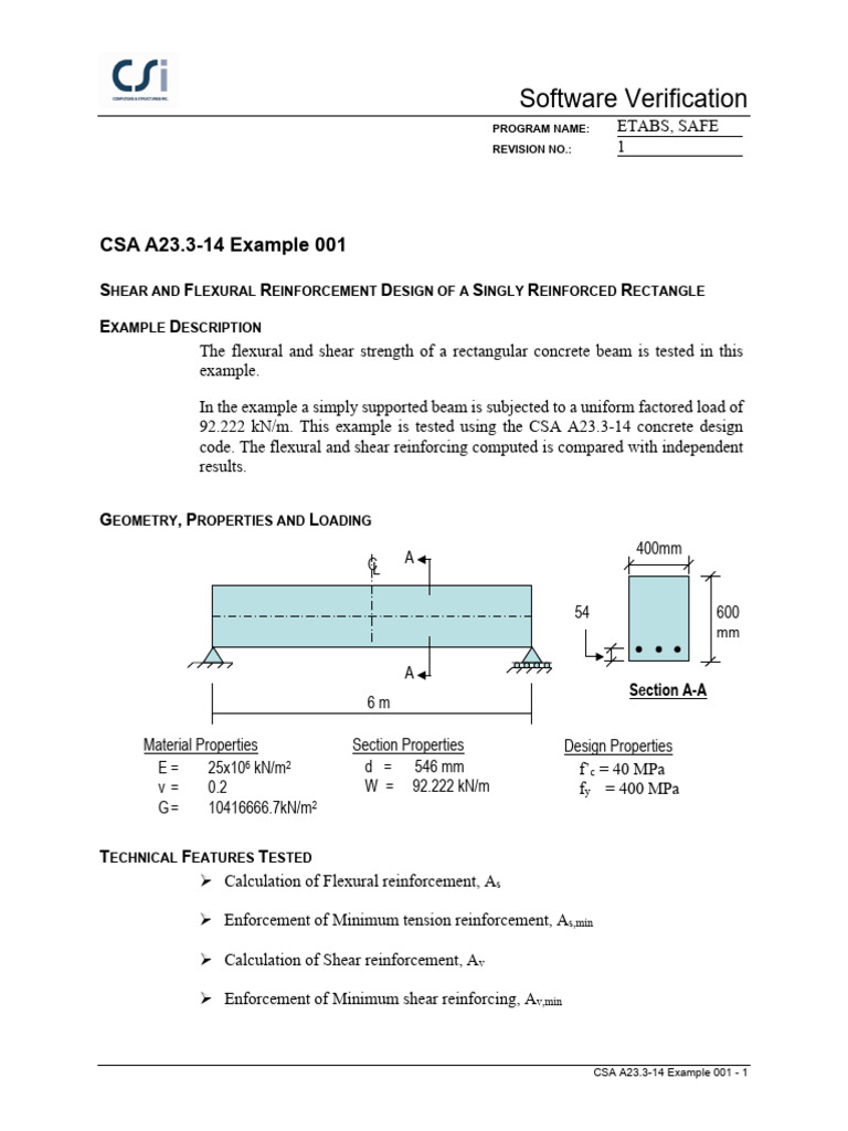 Csa A23.3-14 RC-BM-001 | PDF | Beam (Structure) | Building Engineering