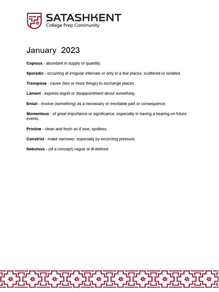 Must Know Words - SATashkent 8.0 | PDF | Evidence | Theory