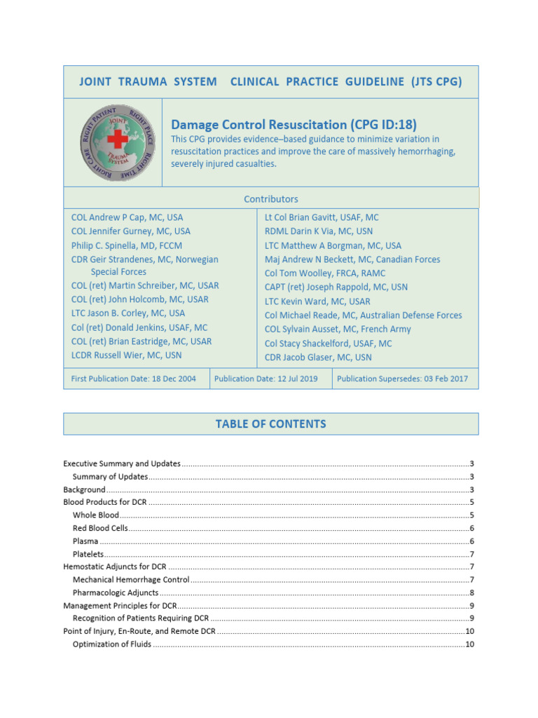 Reanimacion de Control de Daños Remota | PDF | Bleeding | Shock (Circulatory)