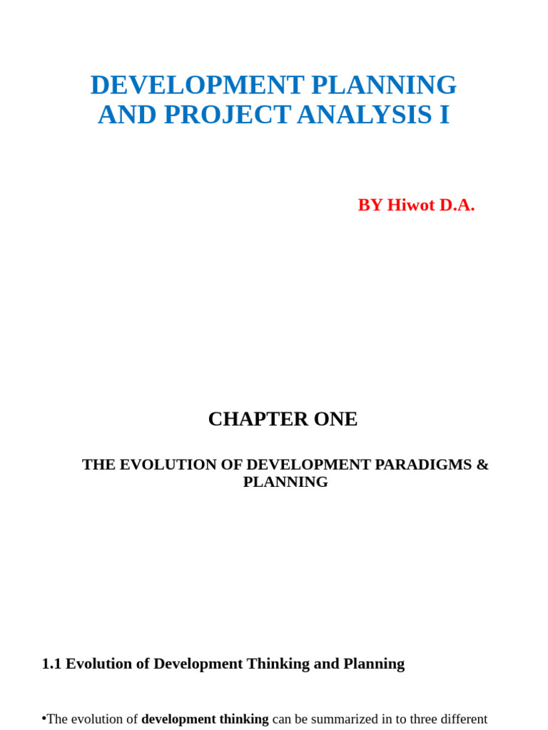 Chap 1 Planning | PDF | Economics | Developing Country