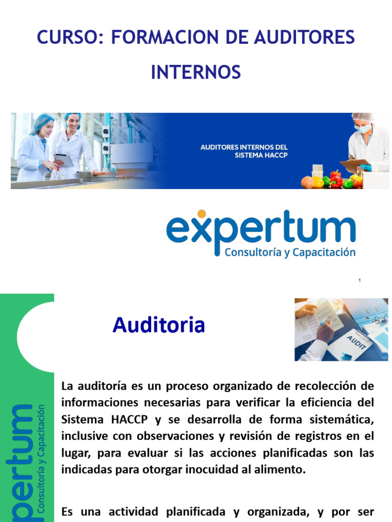 Curso Formación de Auditores Internos en Haccp | PDF | Análisis de ...