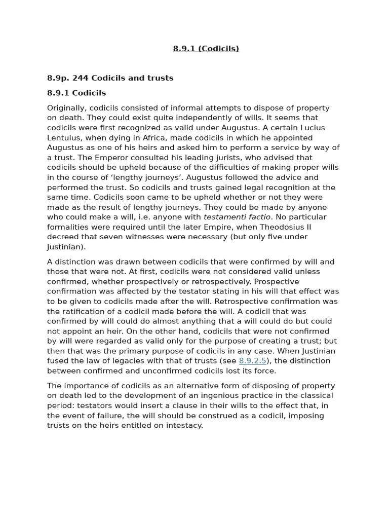 Codicils | PDF