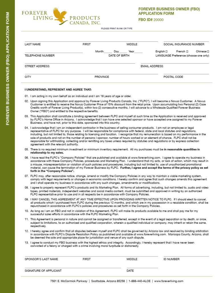 FBO Application English Canada Aug 2015 | PDF | Justice | Crime & Violence