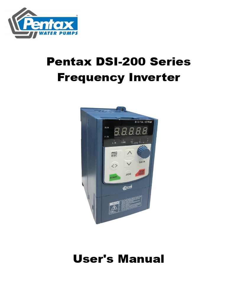 Pentax DSI 200 Inverter Users Manual | PDF | Power Inverter | Menu (Computing)