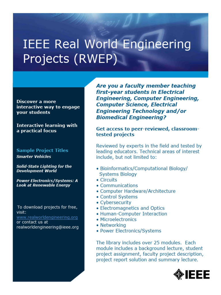 Ieee Real World Engineering Program Flyer 2017 | PDF