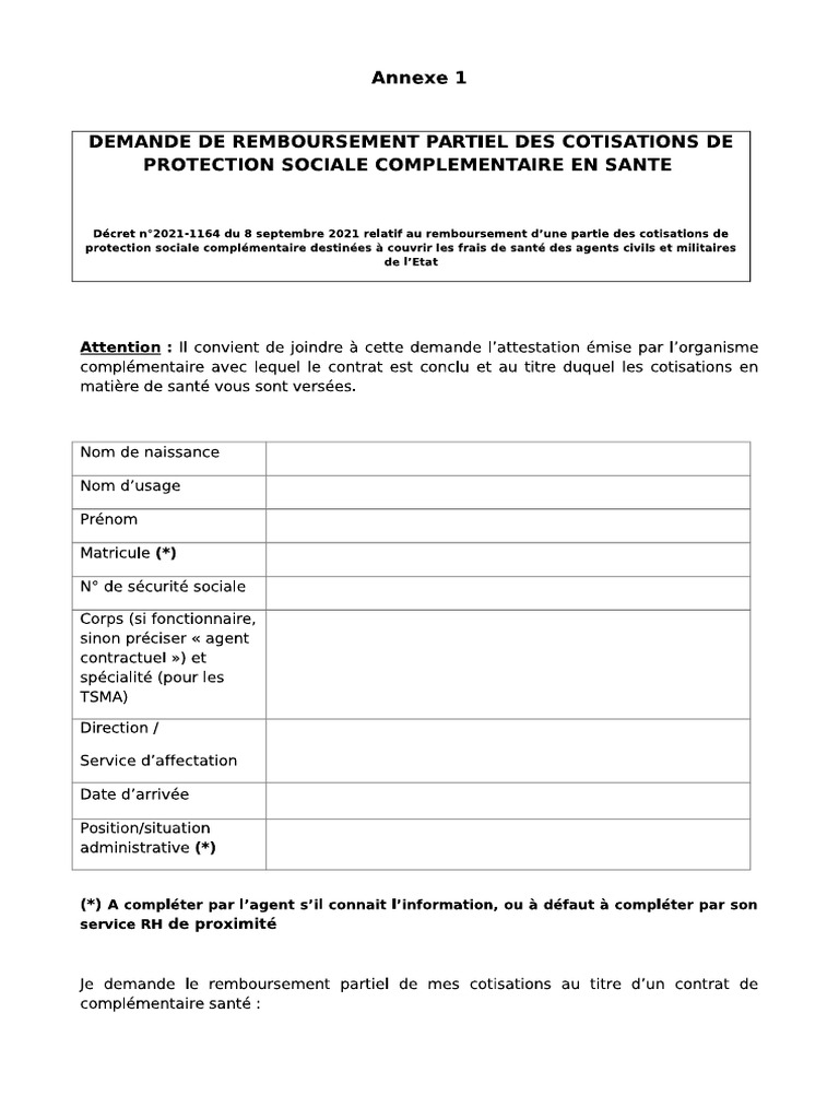 Formulaire PSC | PDF